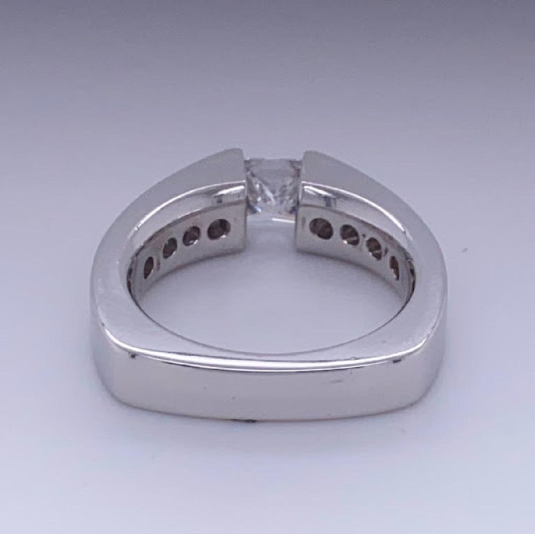 Princess Cut Tension Set Engagement Ring at 1stDibs | tension set ...