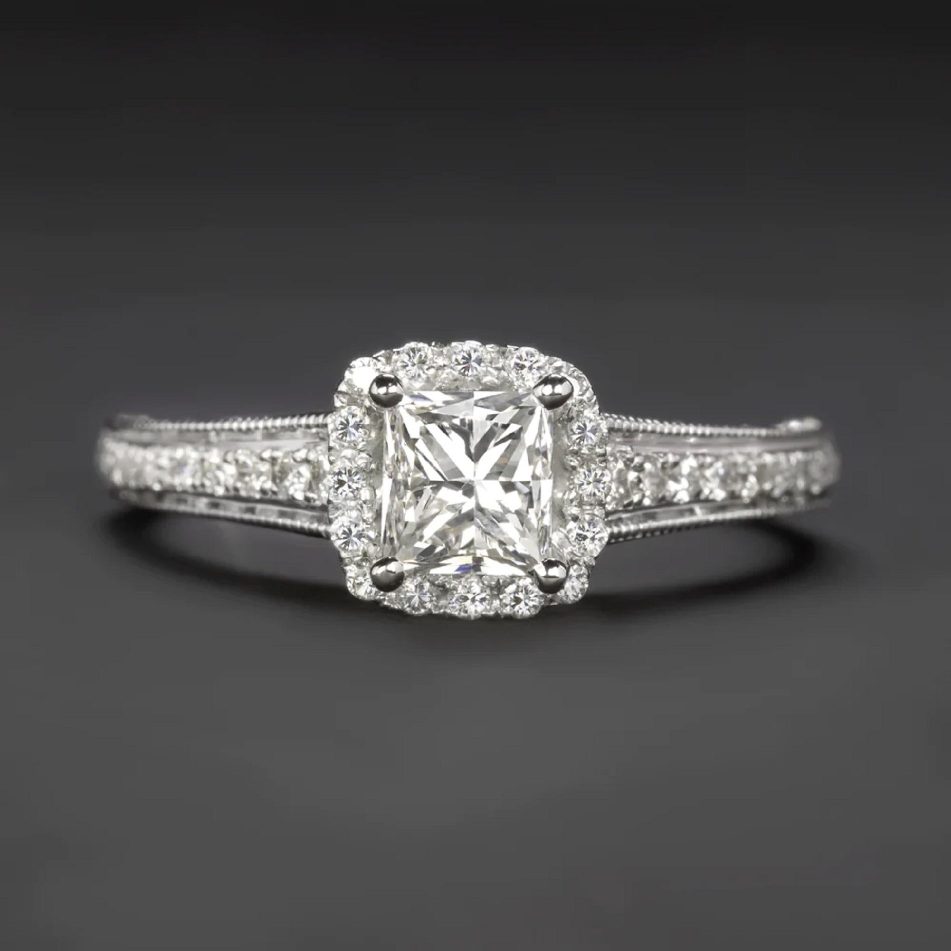 Princess Diamond Engagement Ring For Sale at 1stDibs