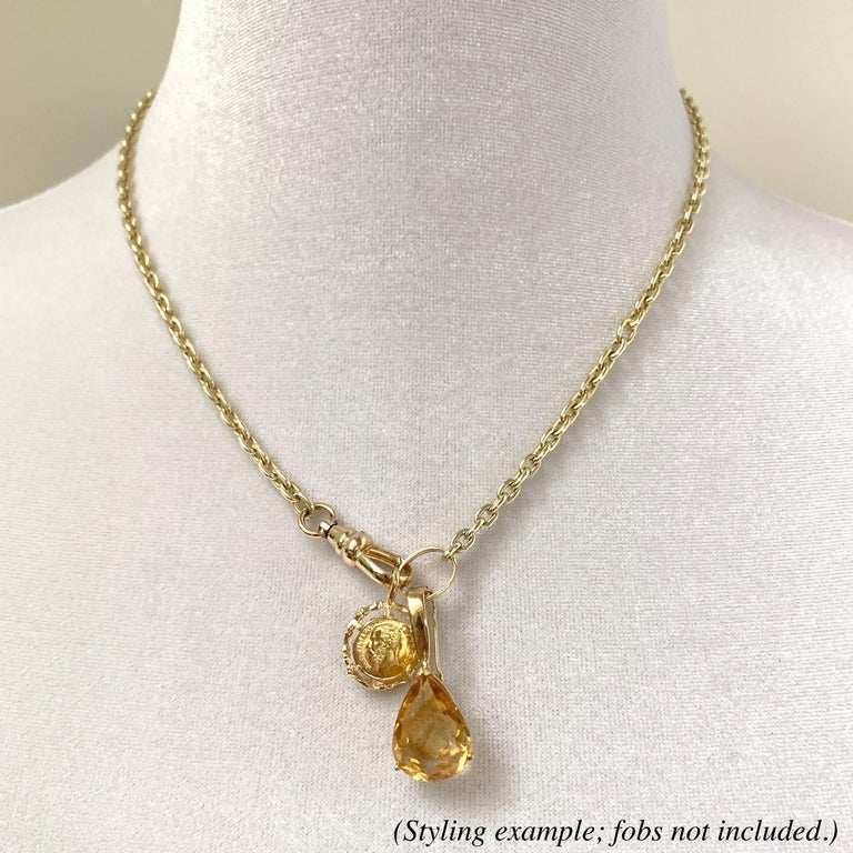 Princess Length Cable or Rolo Chain in Yellow Gold with Rose Gold ...