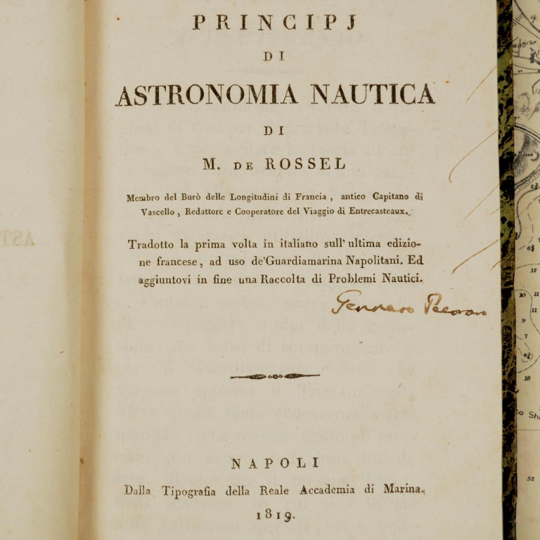 Principles of Nautical Astronomy Antique Book by M. De Rossel Naples ...