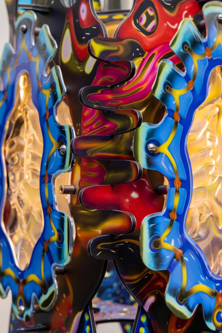 Printed Aluminum Hanging Lantern by Ryan Decker For Sale at 1stDibs