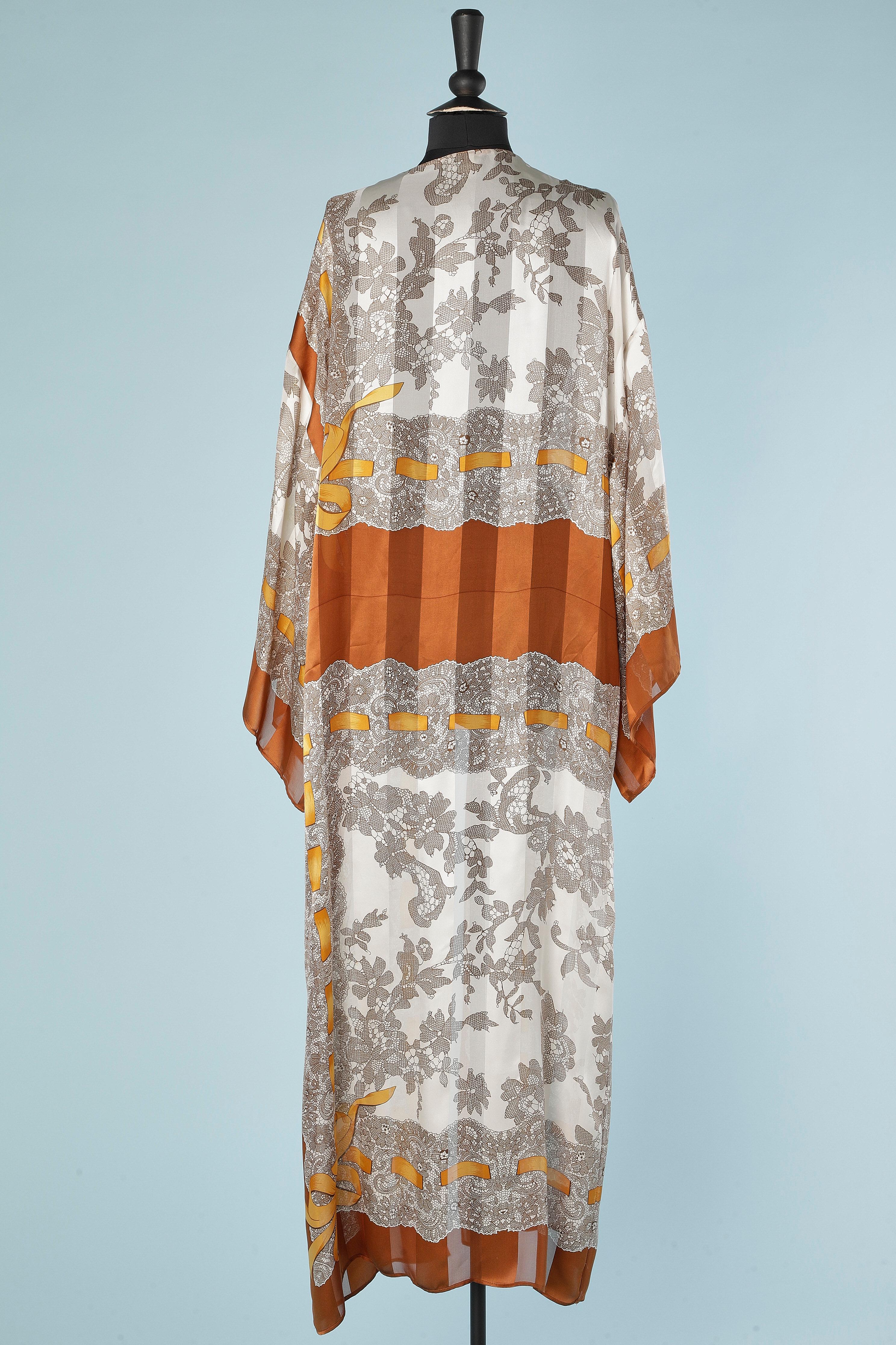 Printed silk déshabillé Rochas Circa 1980 For Sale at 1stDibs