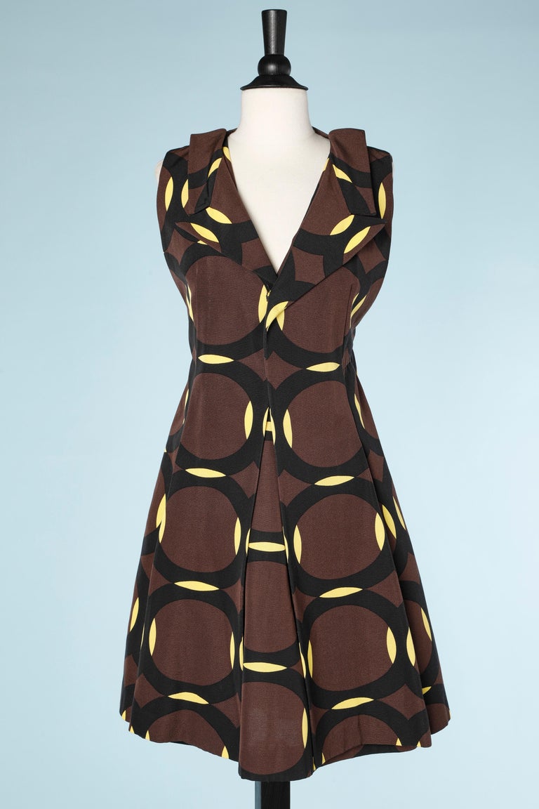 Printed sleeveless coat and dress ensemble Marni For Sale at 1stDibs