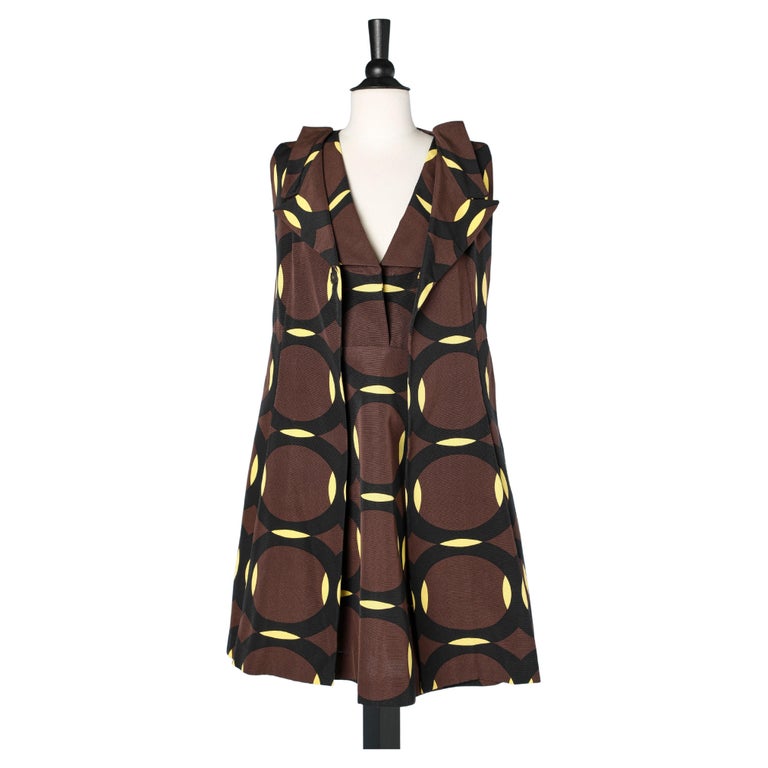 Printed sleeveless coat and dress ensemble Marni For Sale at 1stDibs
