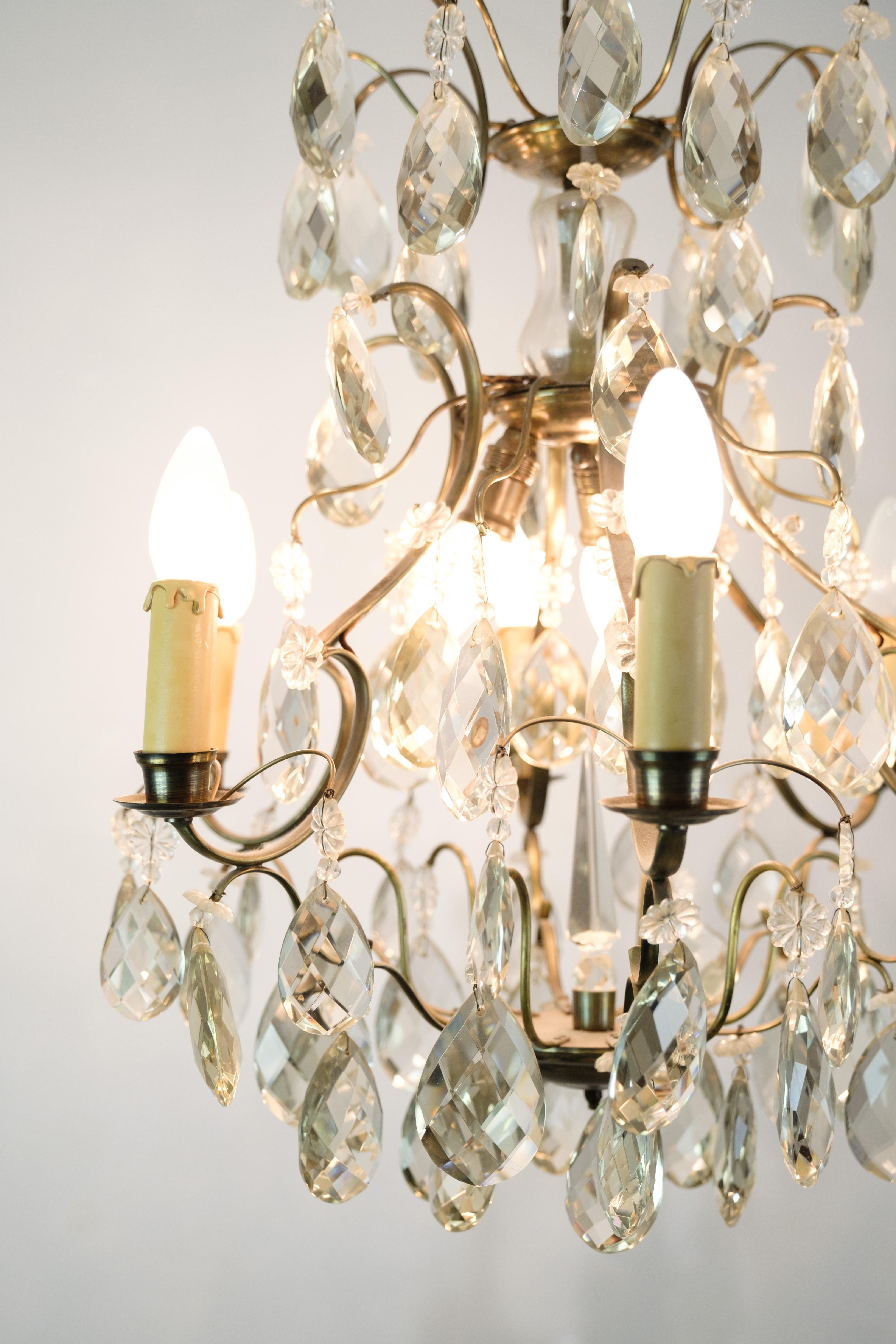 Prism crown, brass, ground prisms, 1920s at 1stDibs