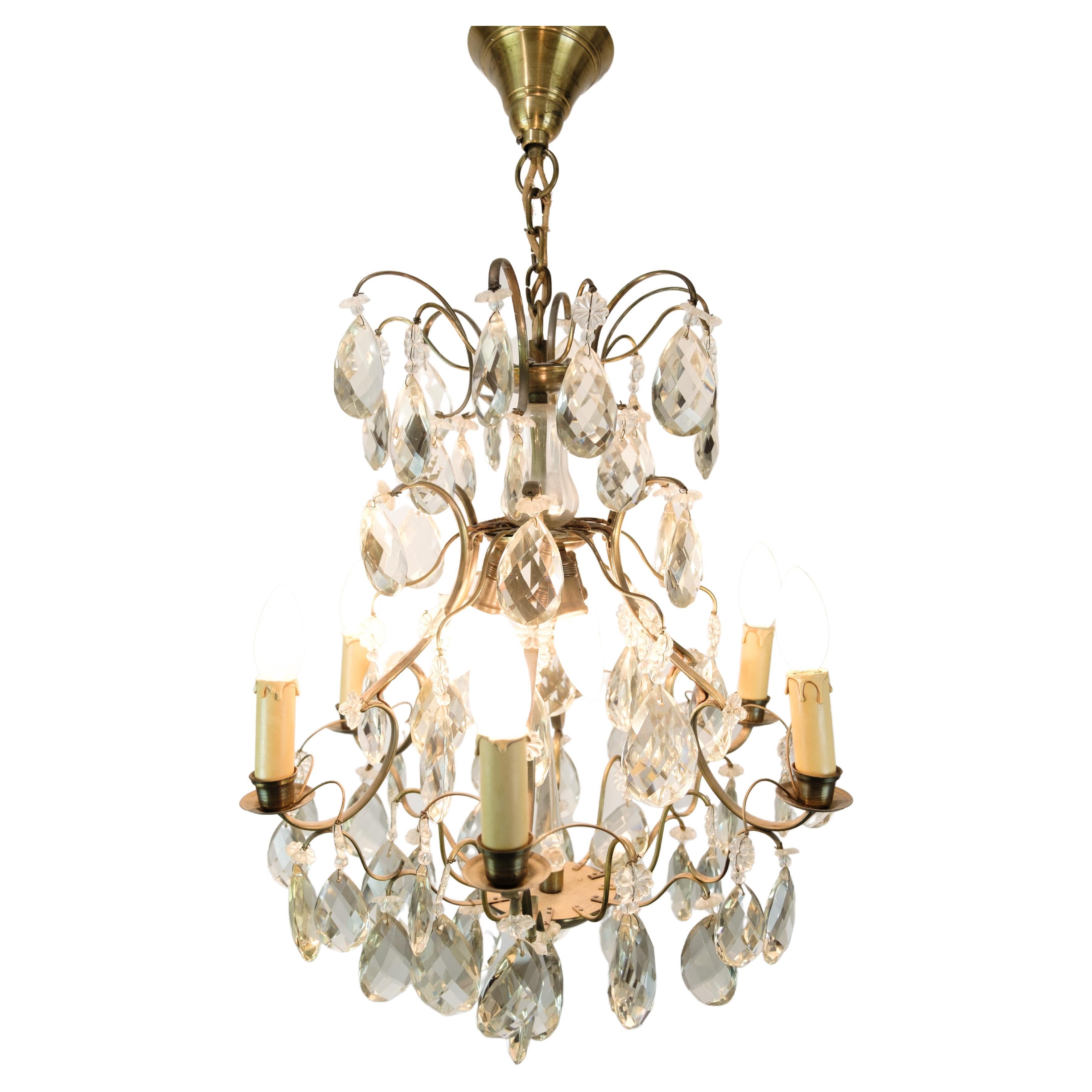 Prism crown, brass, ground prisms, 1920s at 1stDibs