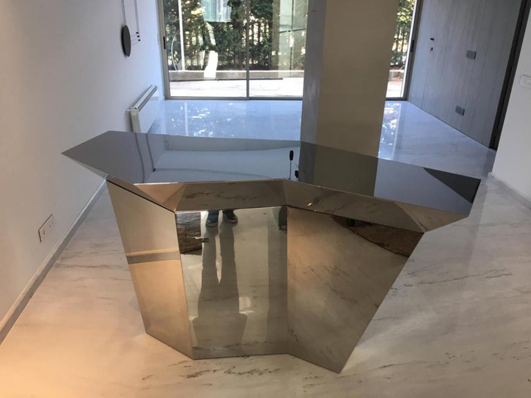 Prism S, Bar in Hand Polished Stainless Steel For Sale at 1stDibs ...