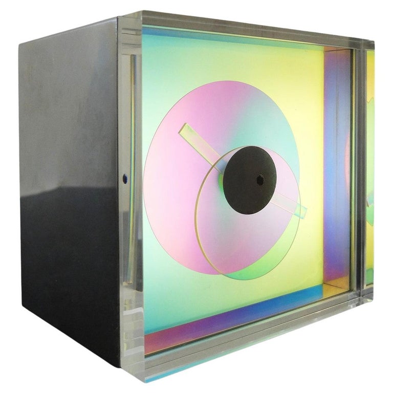 Prisma Clock Designed by Jay Kirsch and James Hamilton, 1976 at 1stDibs