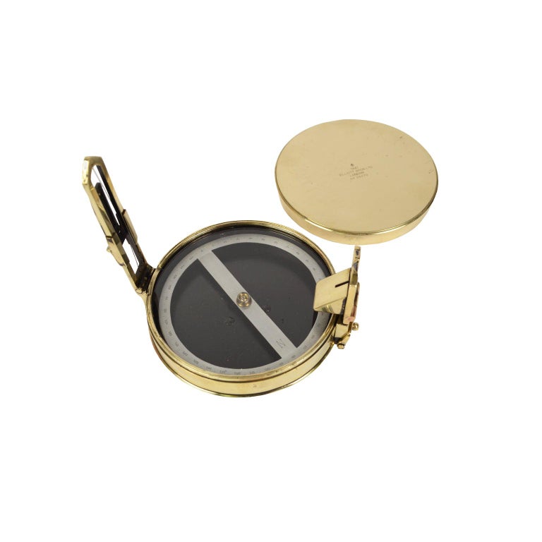 1941 Vintage Prismatic Brass Magnetic Nautical Compass by ELLIOT BROS ...