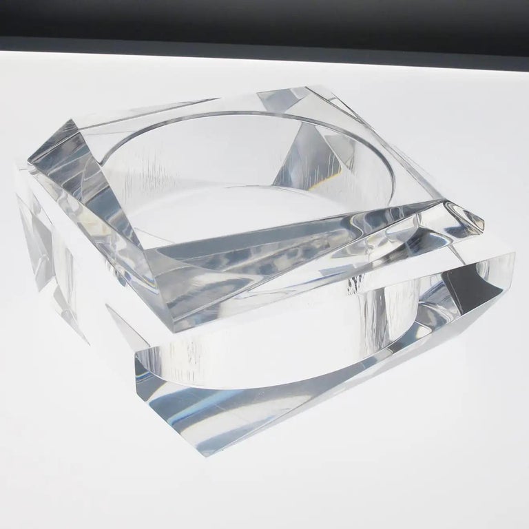 Prismatic Clear Lucite Box, Italy 1960s For Sale at 1stDibs