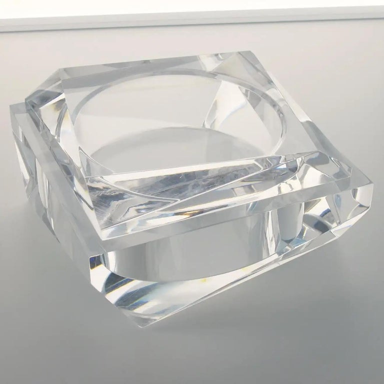 Prismatic Clear Lucite Box, Italy 1960s For Sale at 1stDibs