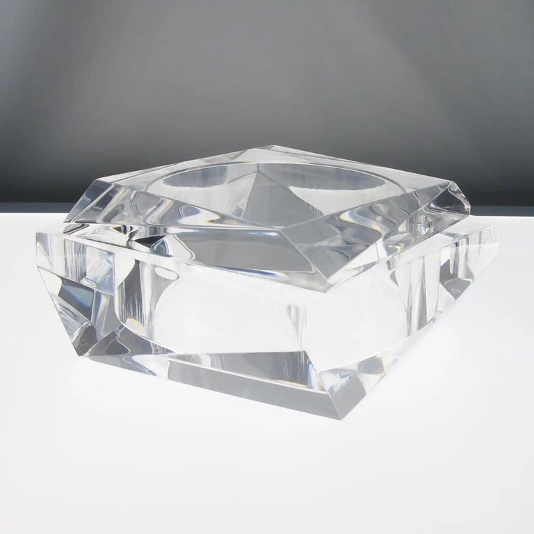Prismatic Clear Lucite Box, Italy 1960s For Sale at 1stDibs