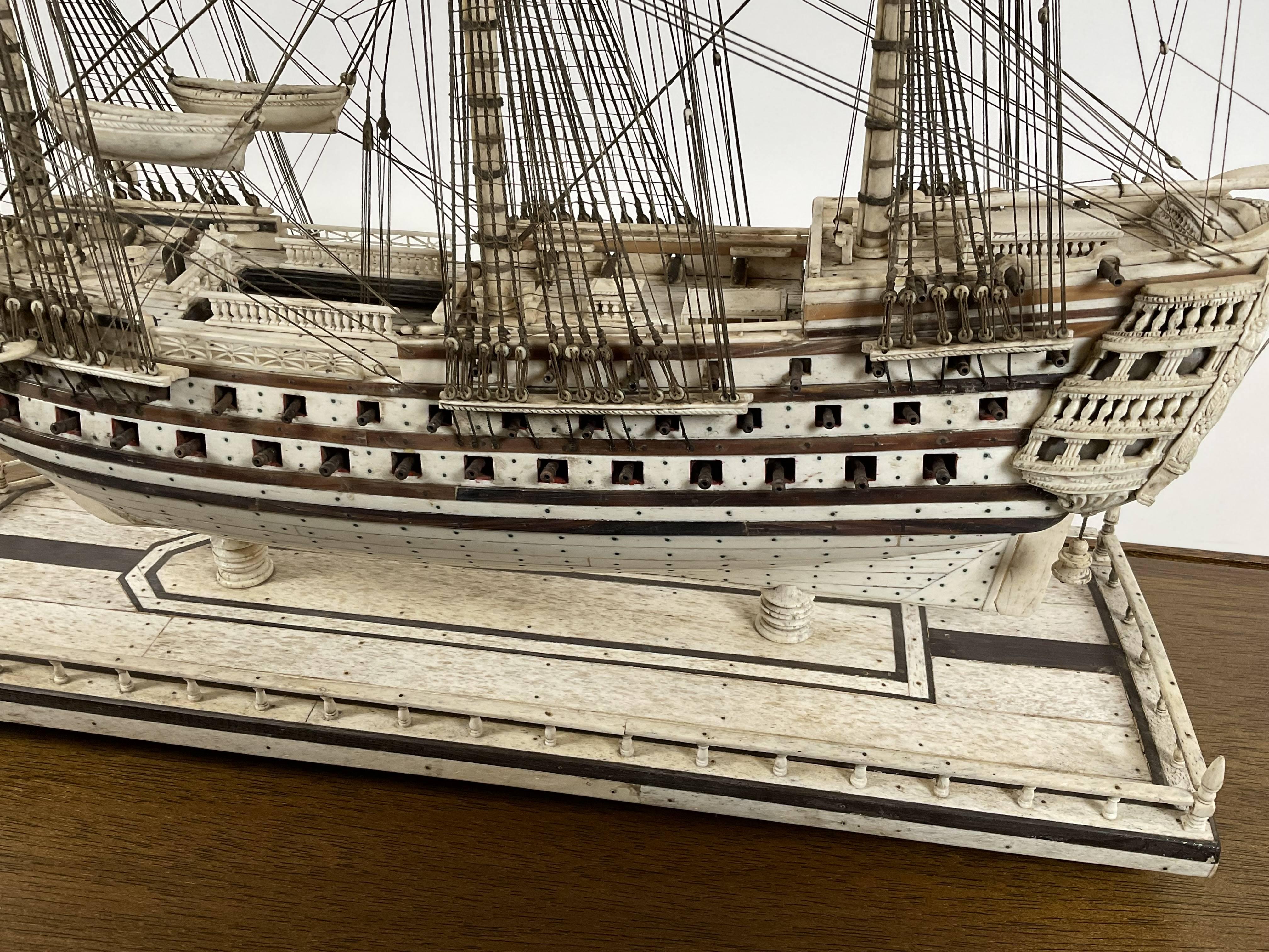 Prisoner of War Style Ship Model at 1stDibs