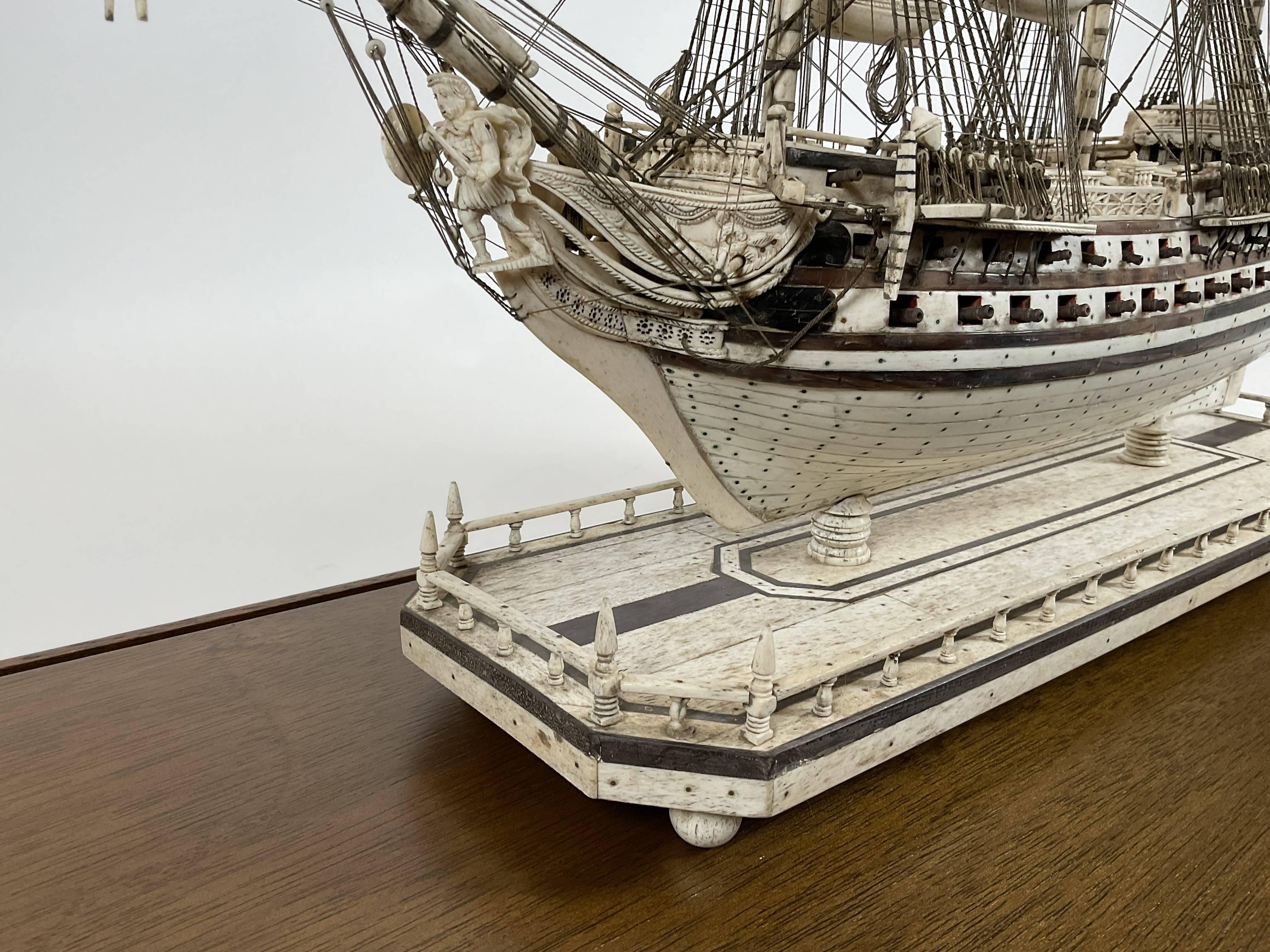 Prisoner of War Style Ship Model at 1stDibs