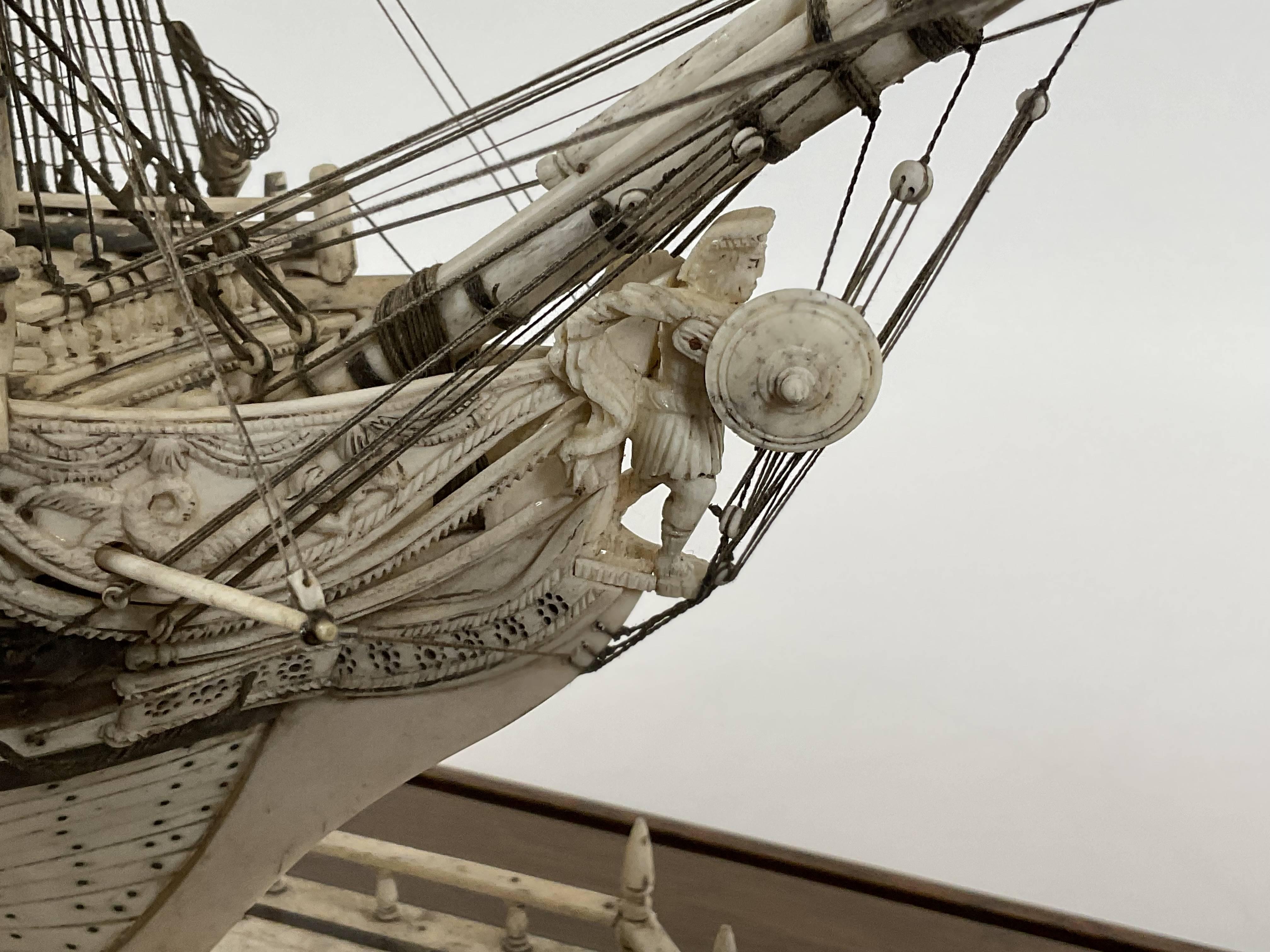 Prisoner of War Style Ship Model at 1stDibs