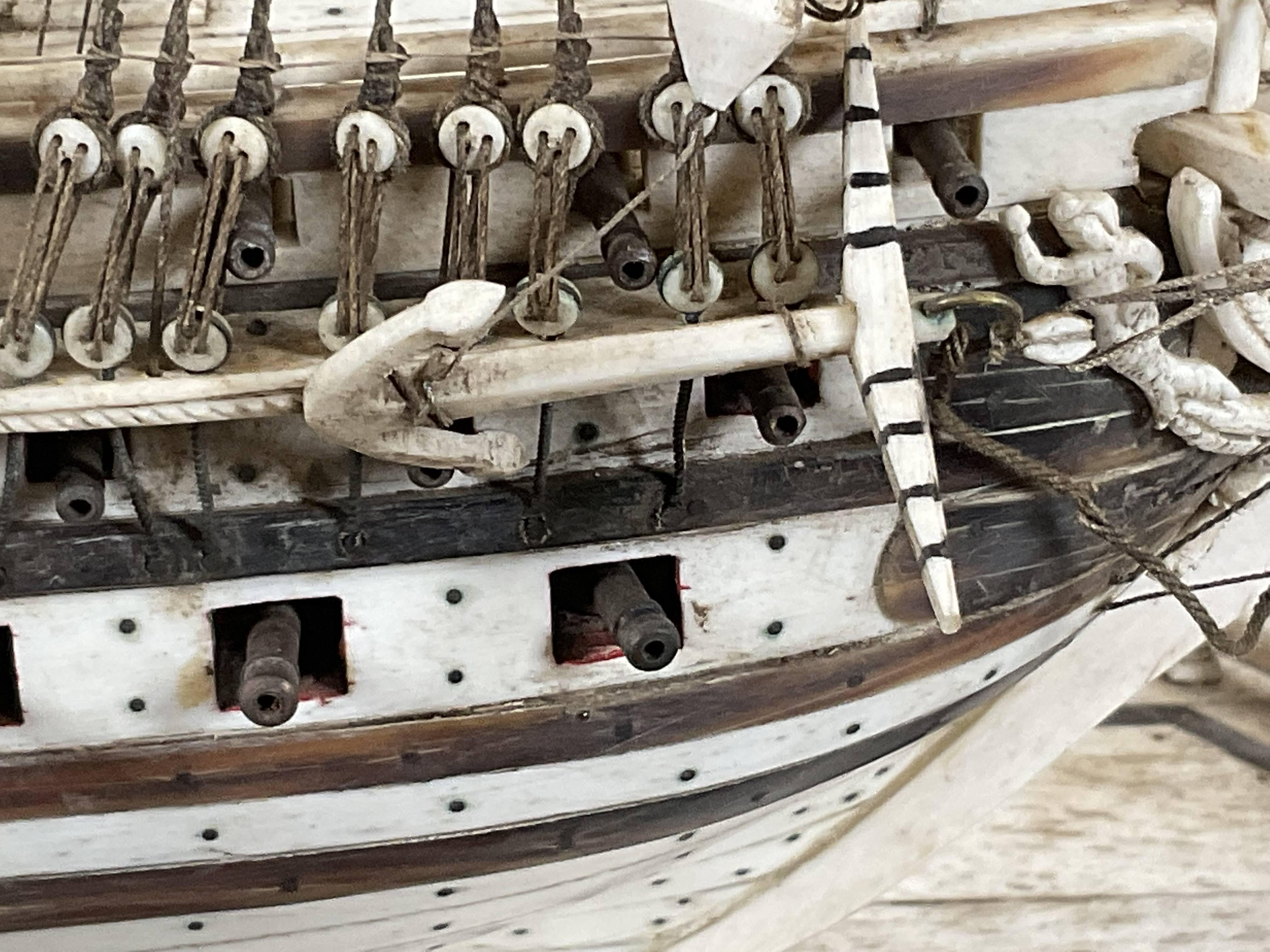 Prisoner of War Style Ship Model at 1stDibs