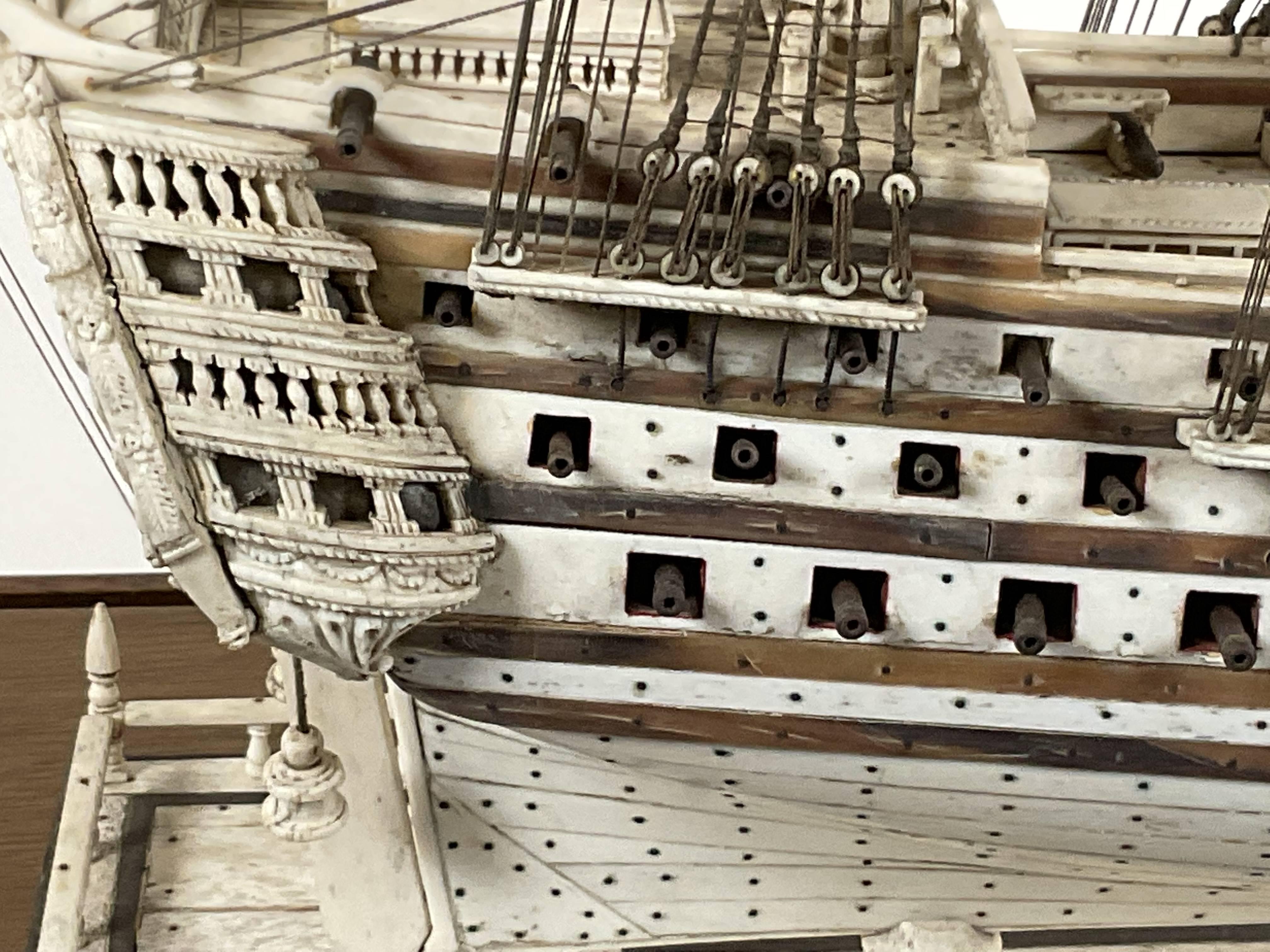 Prisoner of War Style Ship Model at 1stDibs
