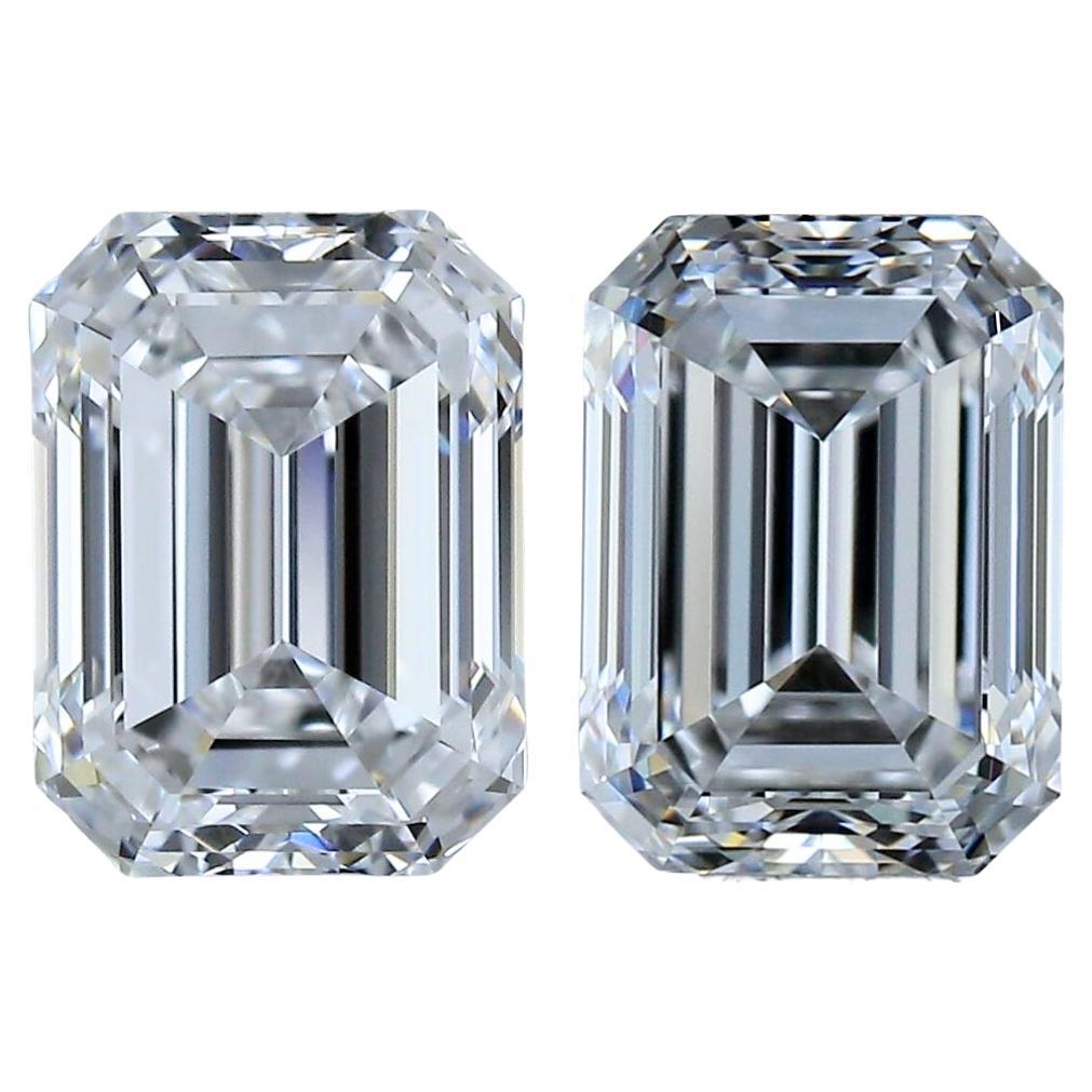 Pristine 2.02ct Ideal Cut Emerald Cut Pair of Diamonds - GIA Certified ...