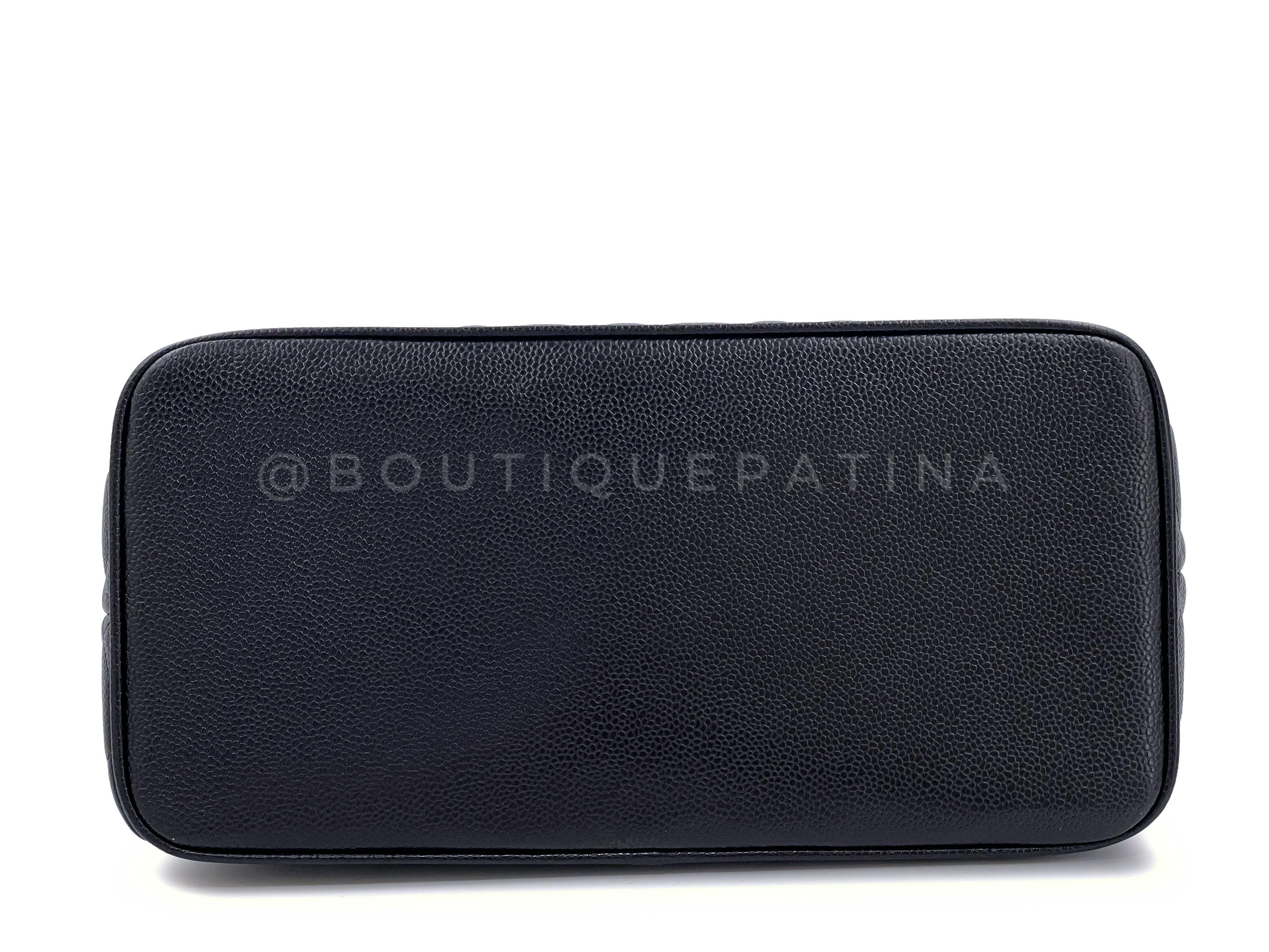 Pristine Chanel 1997 Vintage Black Caviar Medallion Tote Bag 24k GHW ...