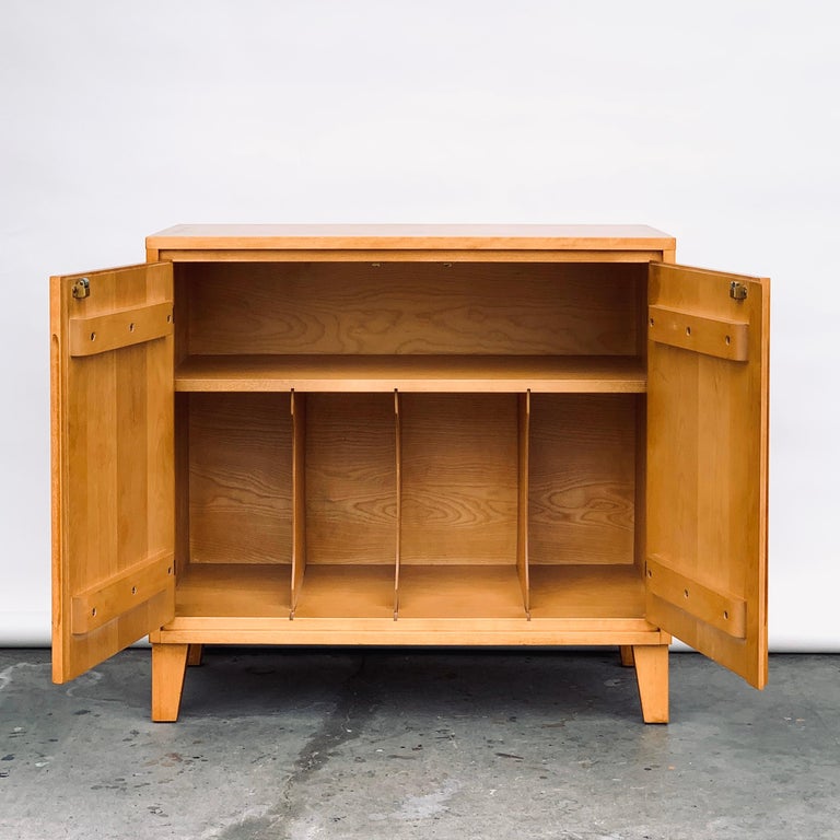 Pristine Conant Ball Credenza or Record Cabinet at 1stDibs