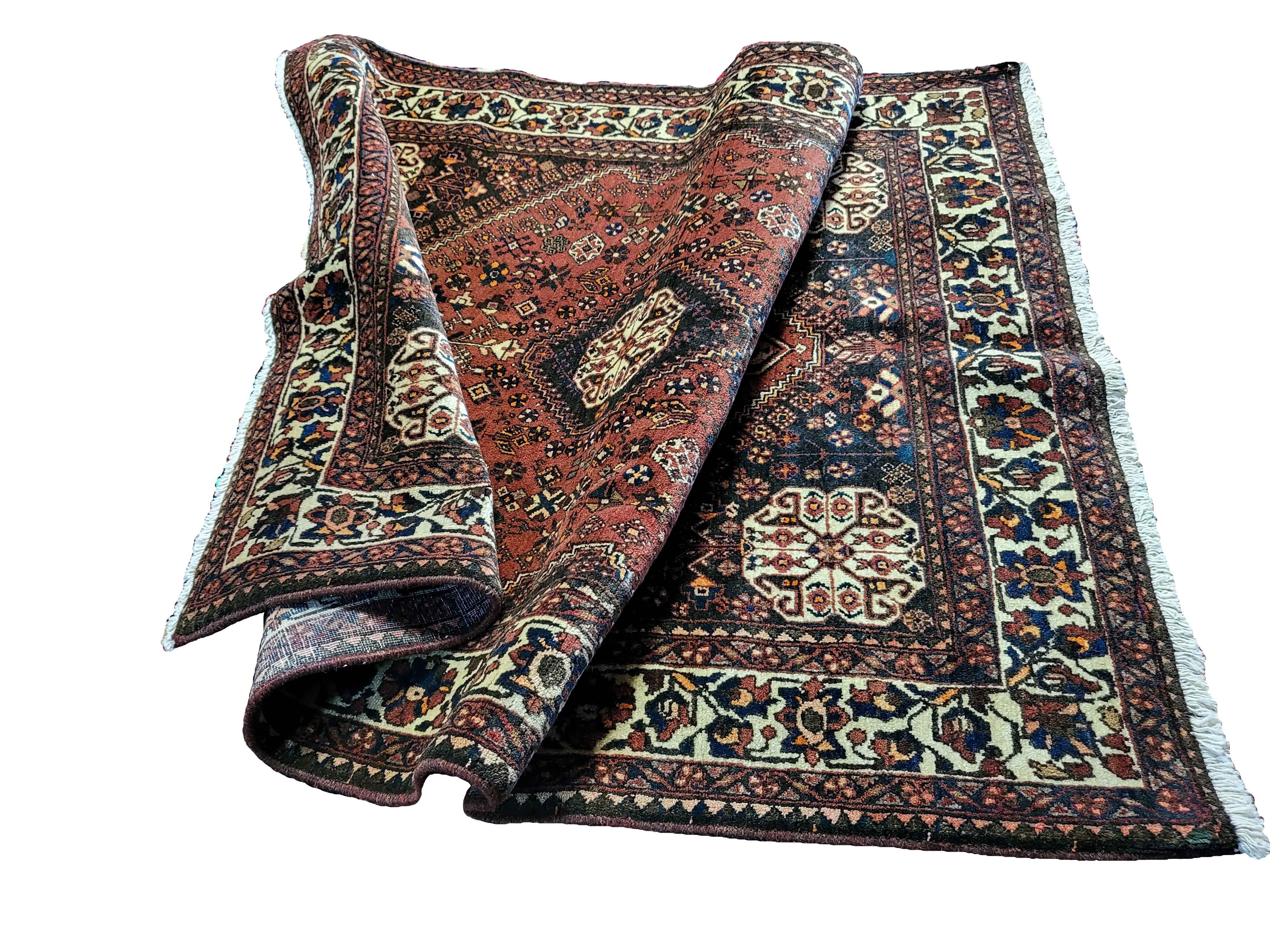 Pristine Early 1900's Persian Abadeh - Tribal Style Rug - Dark Rust ...