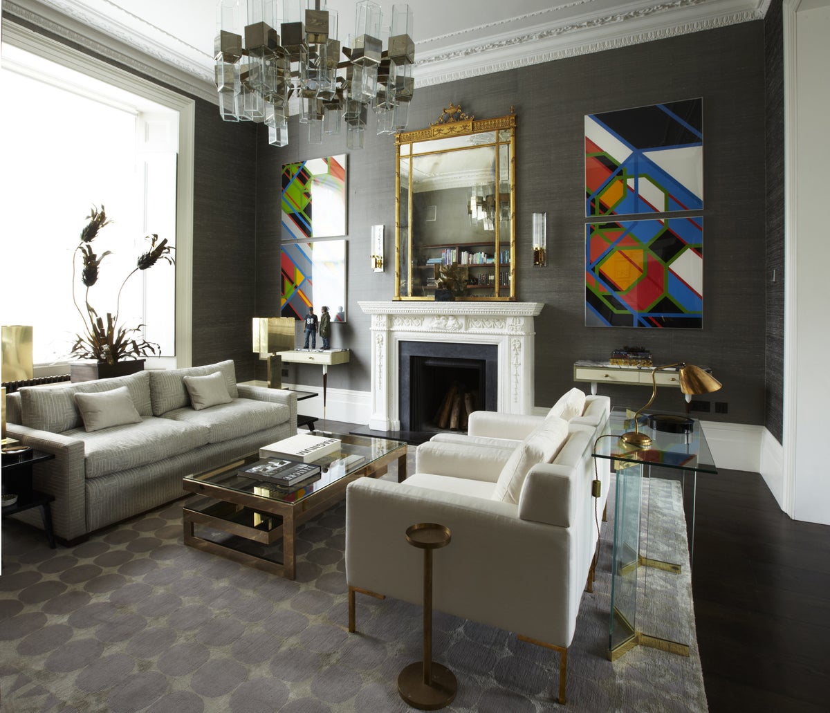Library - Eclectic Living Room in London, GB by Peter Mikic Interiors