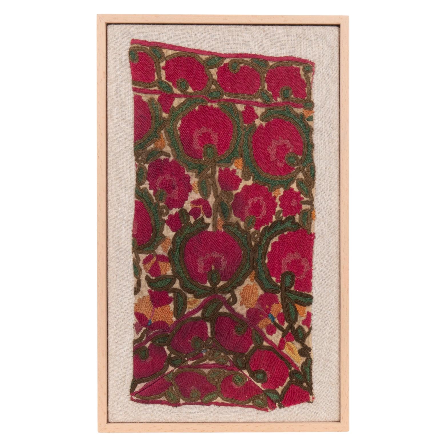 Professionally Framed Greek Embroidered Chemise Hem Fragment, 19th C ...