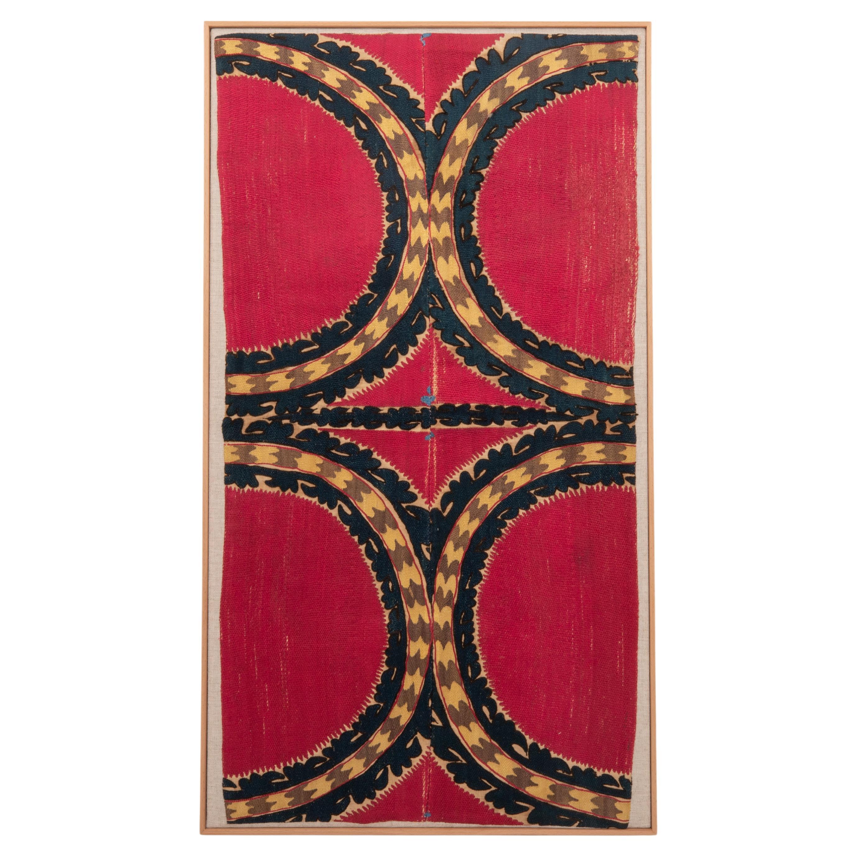 Profesionally Framed Antique Ottoman Hand Towel Fragment, 19th C ...