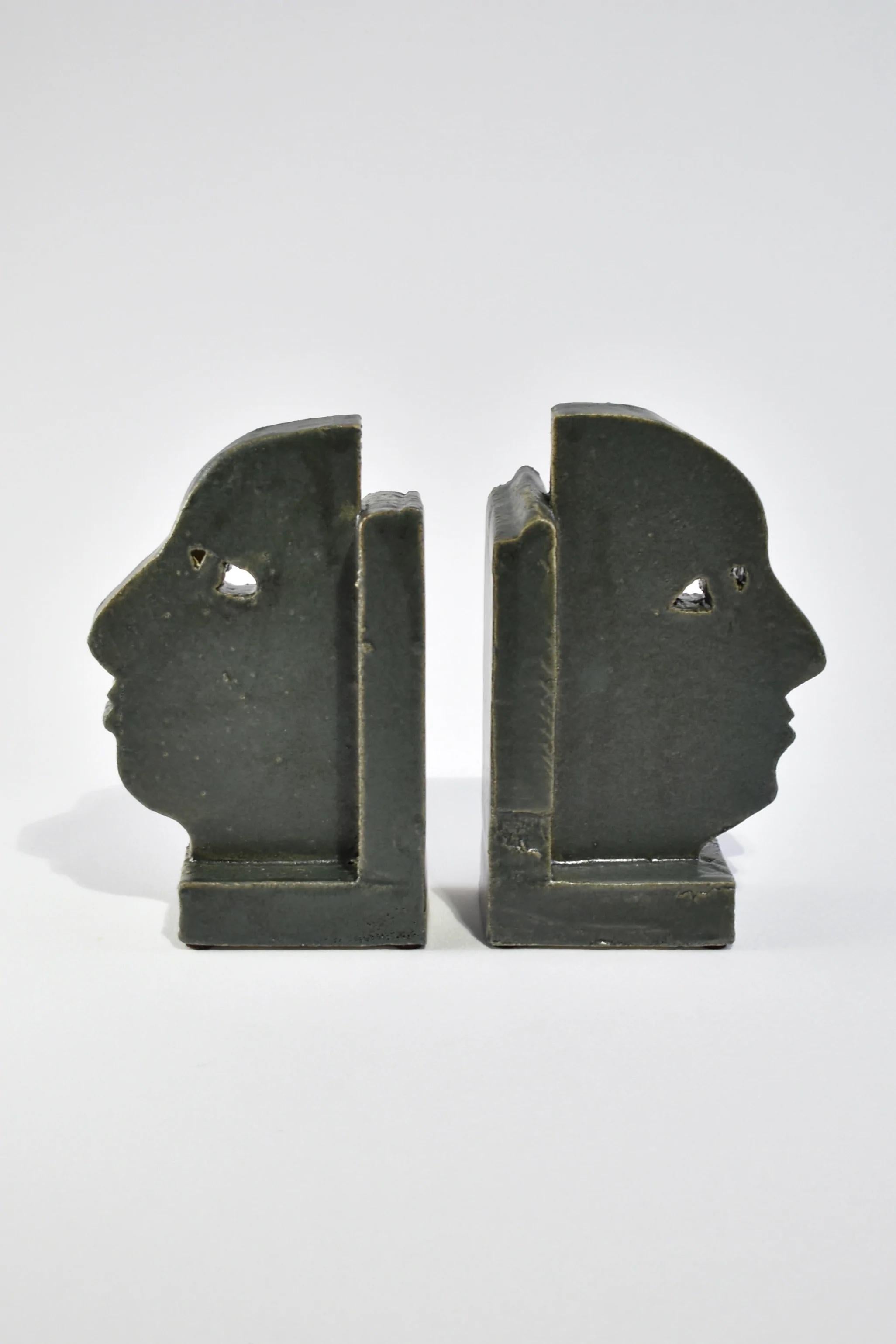 Profile Bookend in Slate For Sale at 1stDibs