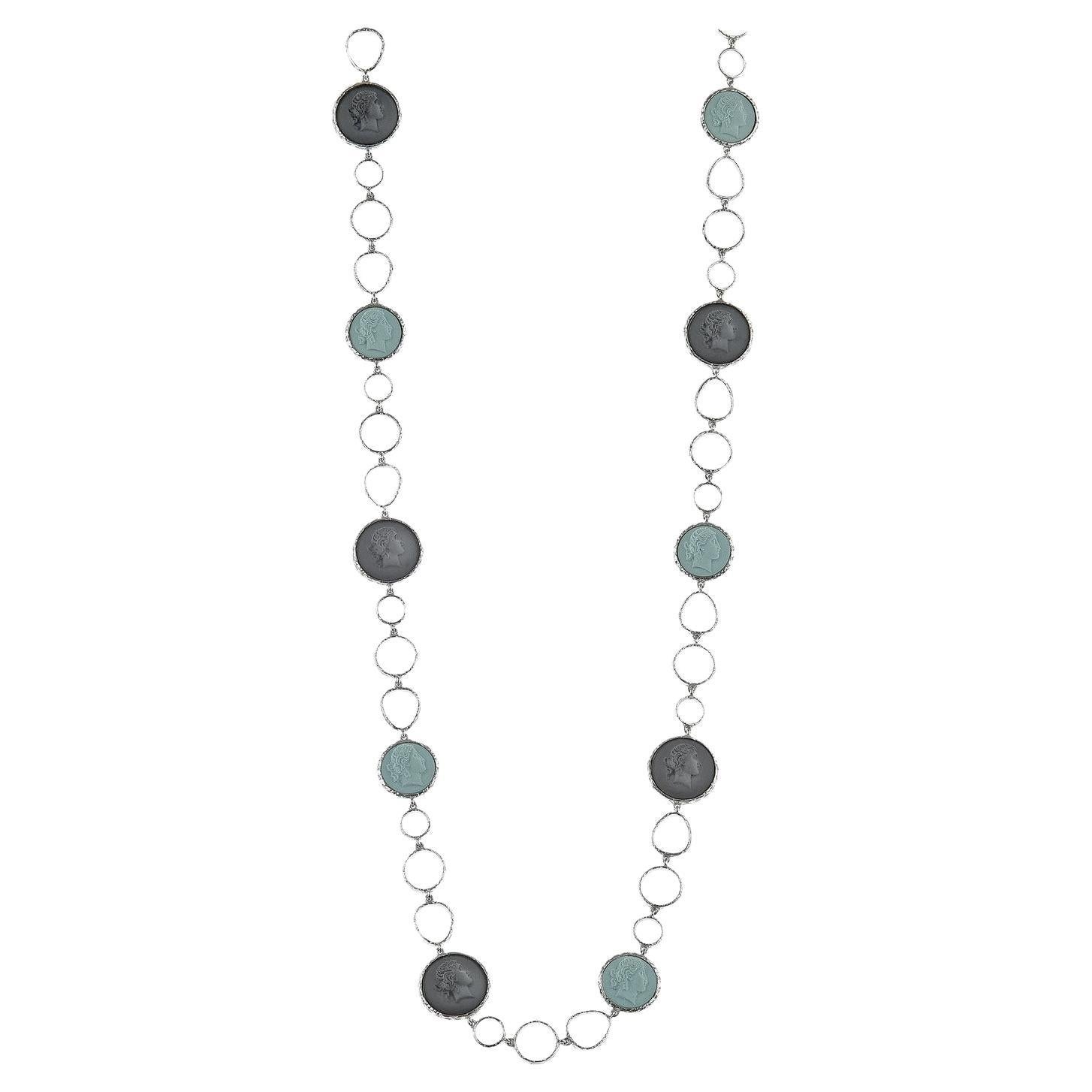 Profile of a Woman in Ancient Rome Necklace For Sale at 1stDibs