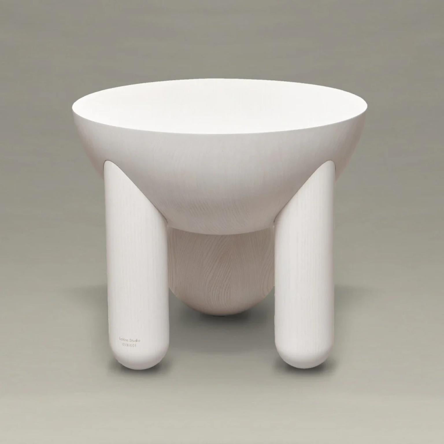 Profiterole Small White Stained Ash Coffee Table by Bohinc Studio For ...