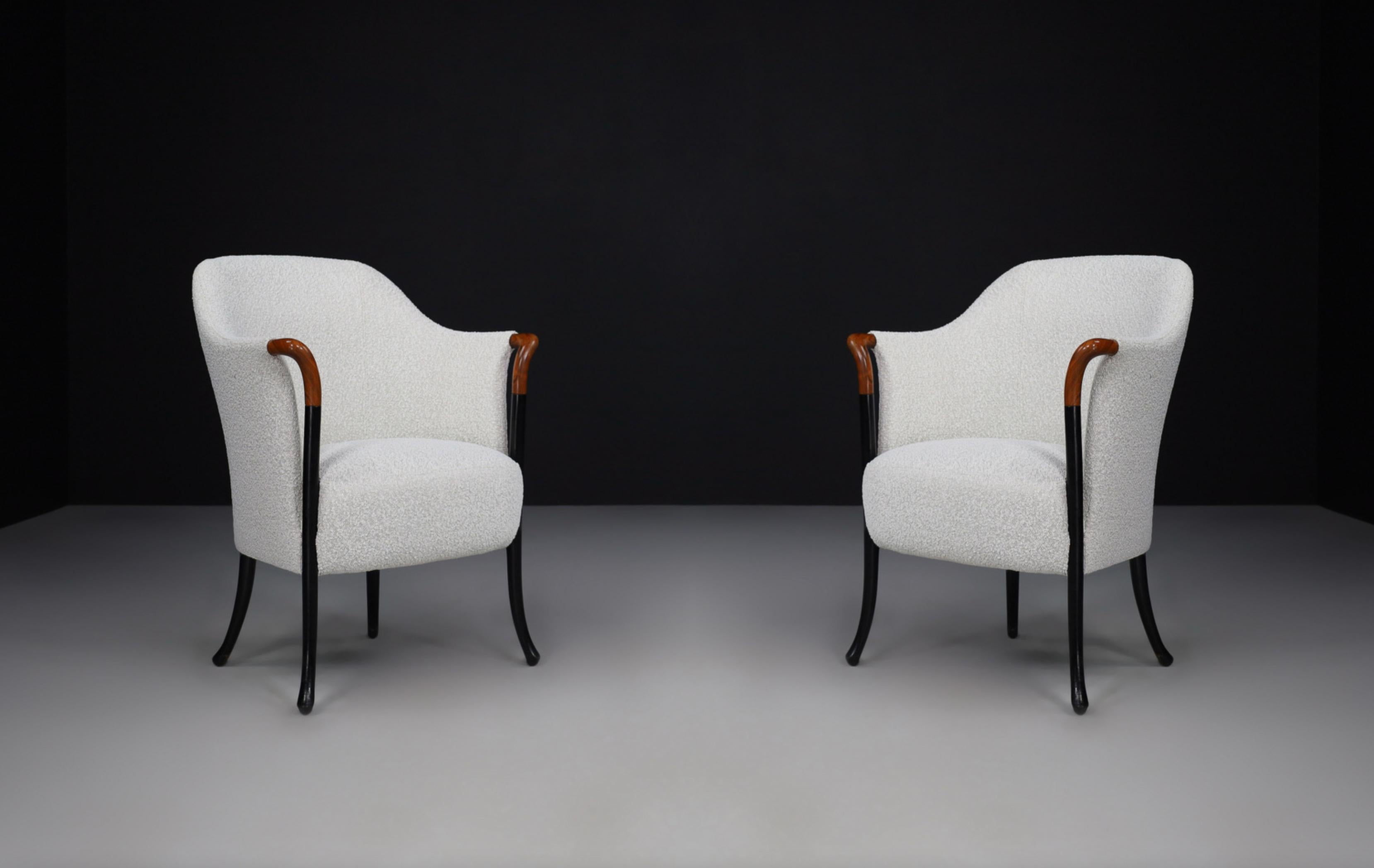 Progetti Armchairs by Umberto Asnago for Giorgetti in Bouclé Fabric ...