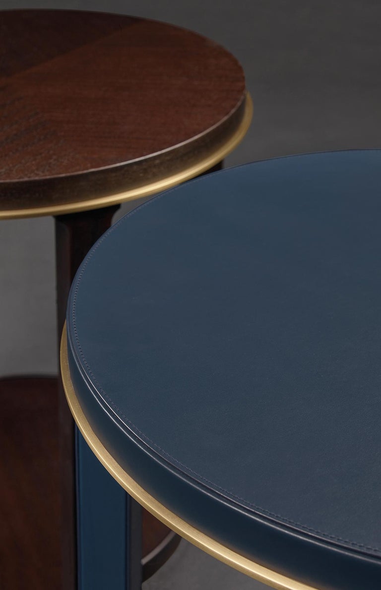 Customizable Promemoria Momus Small Table in Brown Mahagony and Bronze ...