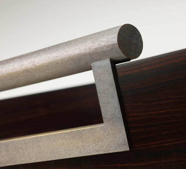 Promemoria Small Alfred Tray in Ebony and Hammered Bronze by Romeo ...