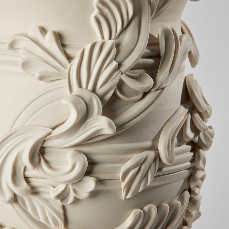 Promenade IV, a Unique Ceramic Sculptural Tall Vase in Porcelain by Jo ...