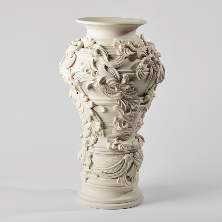 Promenade V, a Unique Ceramic Sculptural Tall Vase in Porcelain by Jo ...
