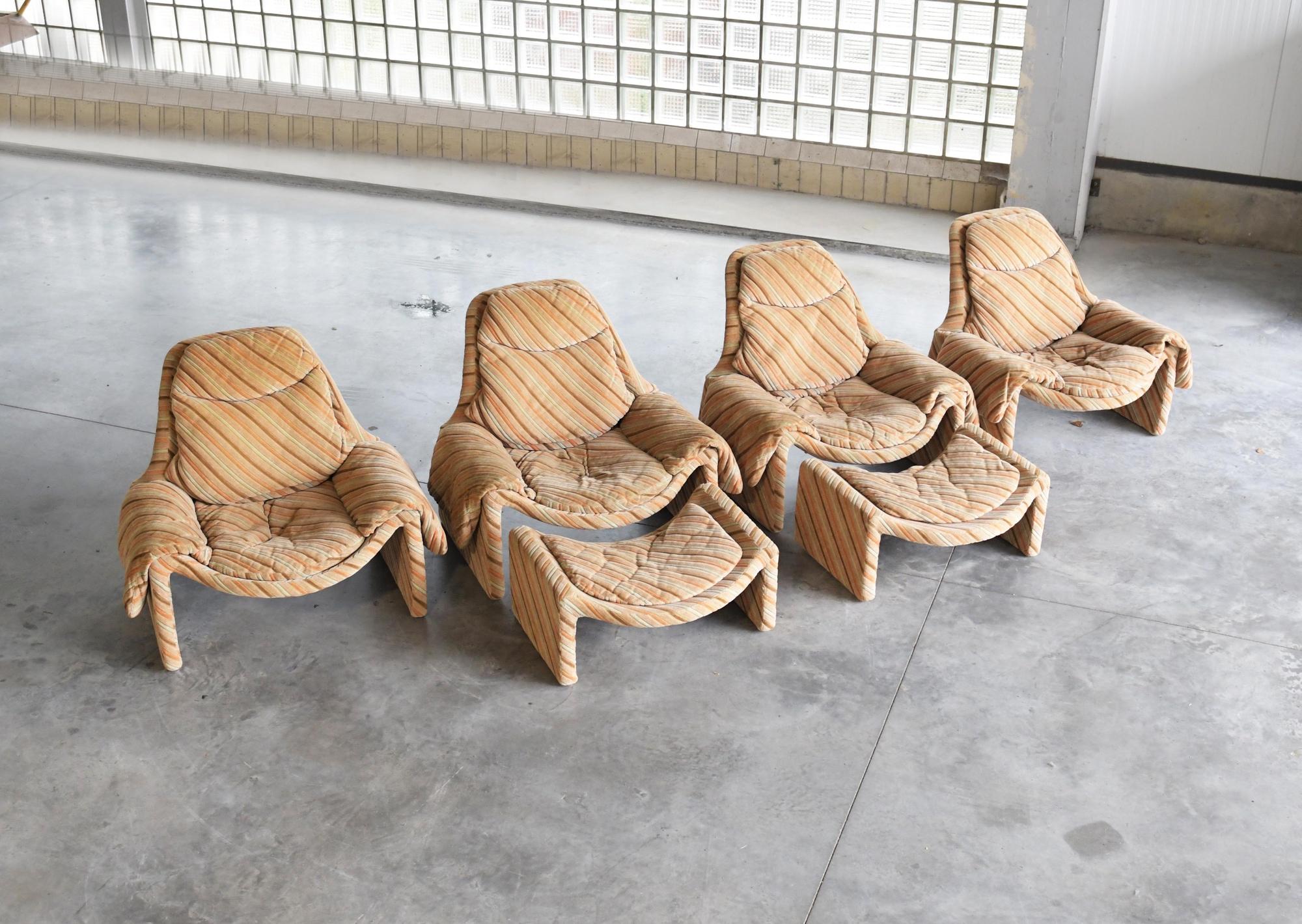 Proposal P60-61 Lounge Chairs, Vittorio Introini, Saporiti For Sale at ...