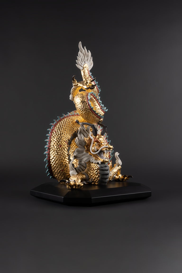 Protective Dragon Sculpture. Gold. Special Edition. Limited Edition ...