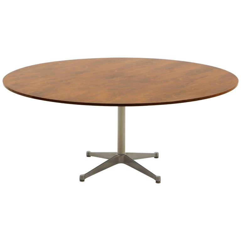 Prototype George Nelson Rosewood Round Dining or Conference Table, One ...