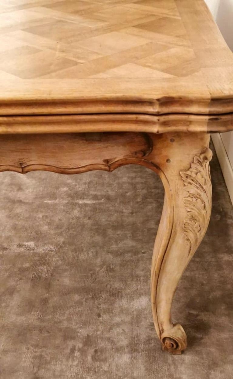 Provençal Extending Dining Table in Wood Raw Finish, France at 1stDibs