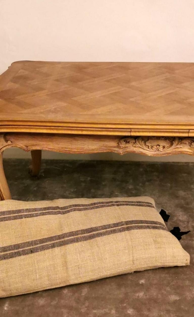 Provençal Extending Dining Table in Wood Raw Finish, France at 1stDibs