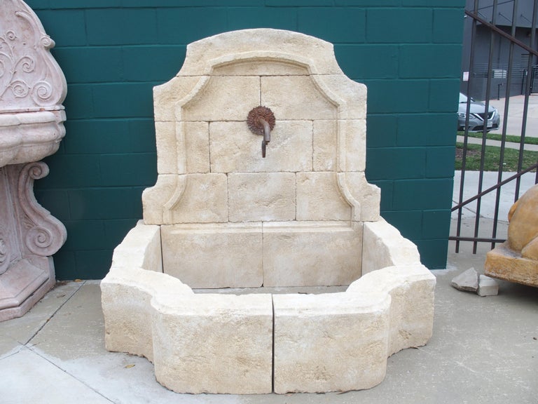 Provence, France Wall Fountain Embellished With Canted Corners For Sale ...