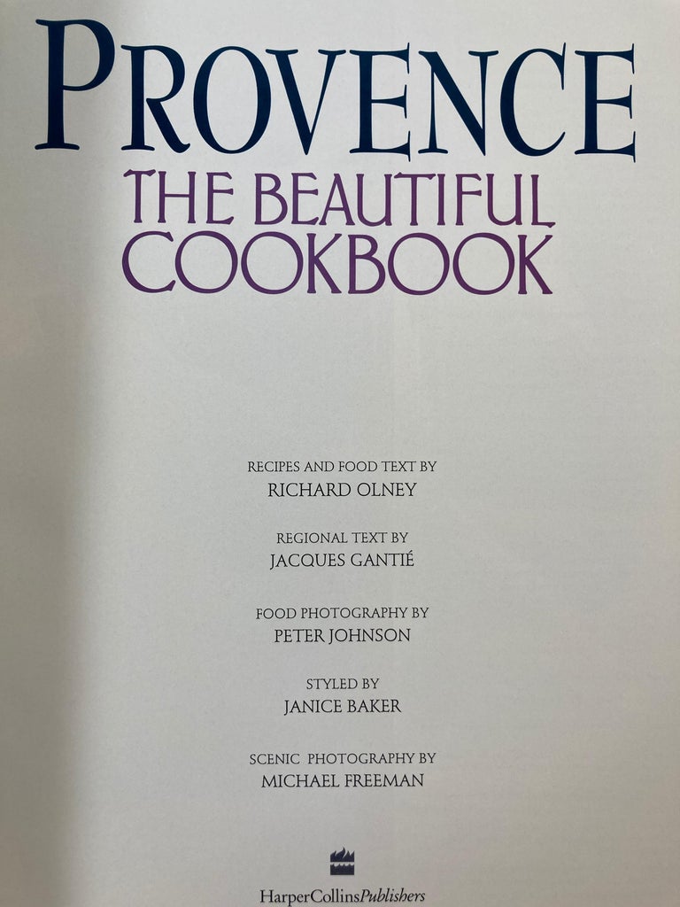 Provence the Beautiful Cookbook Richard Olney Hardcover Book For Sale ...