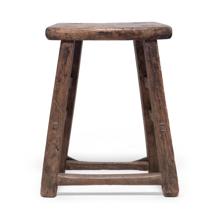 Provincial Chinese Fan Stool, circa 1900 For Sale at 1stDibs