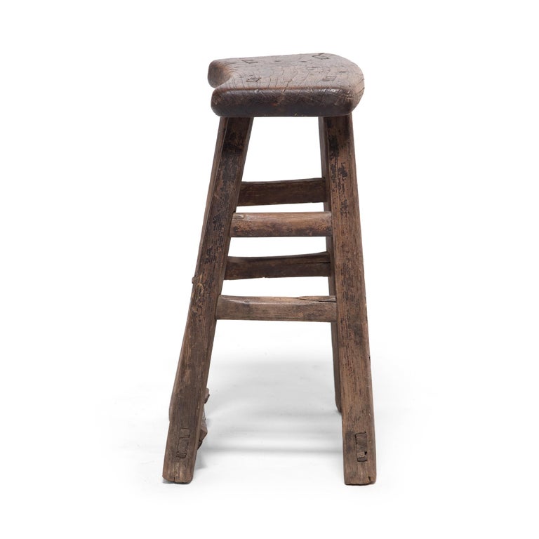 Provincial Chinese Fan Stool, circa 1900 For Sale at 1stDibs