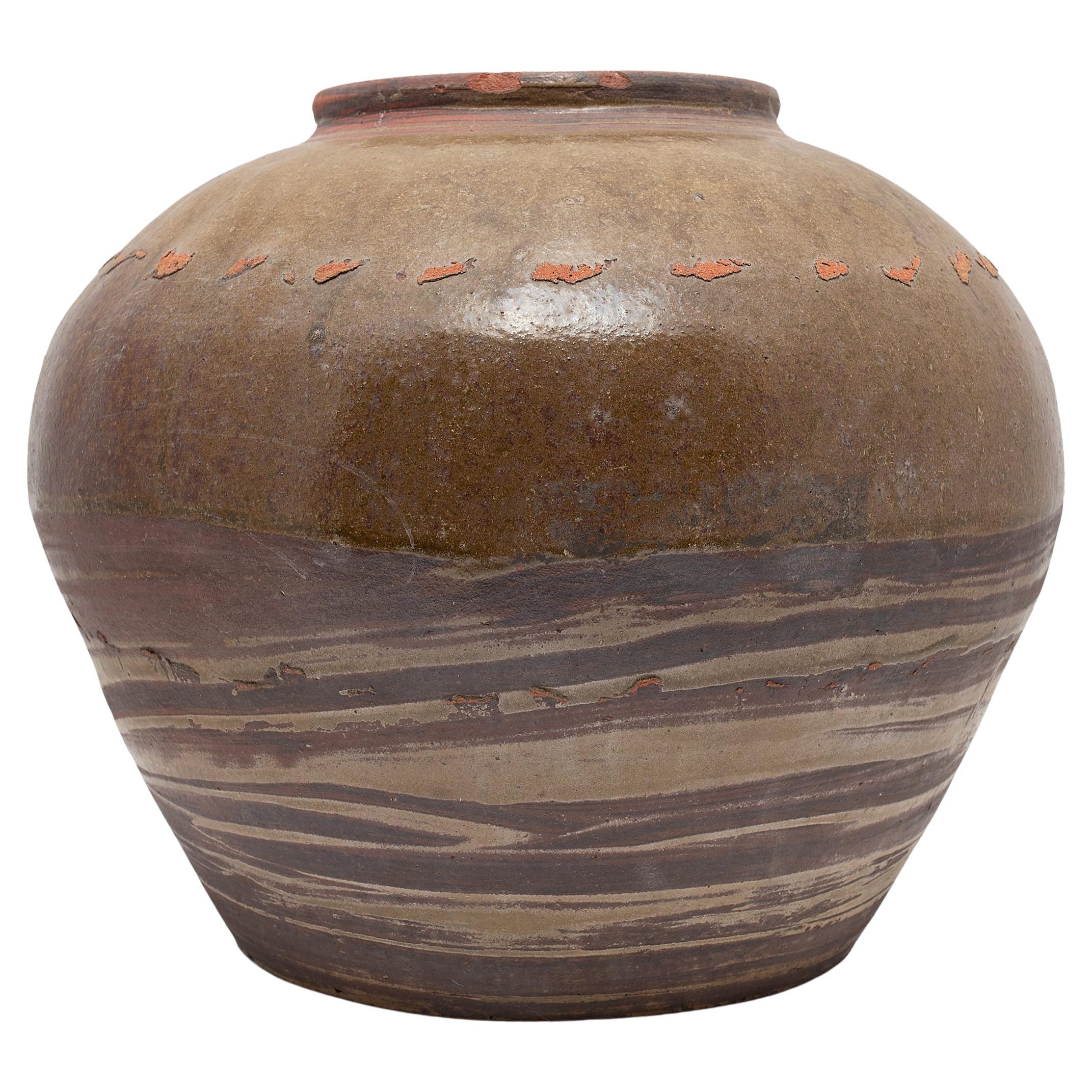 Large Chinese Cizhou Stoneware Wine Jar at 1stDibs