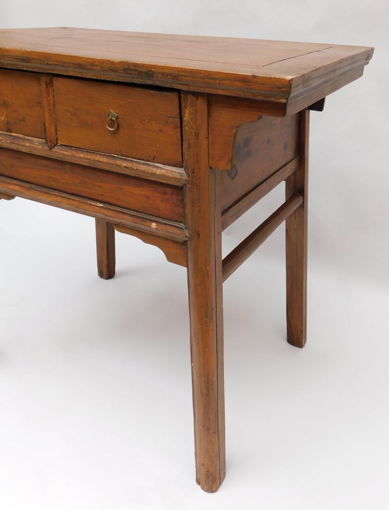 Provincial Chinese Offering Table with Two Drawers For Sale at 1stDibs