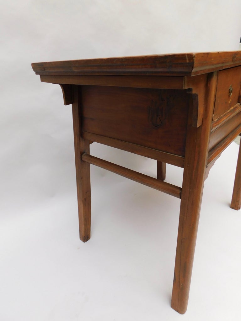 Provincial Chinese Offering Table with Two Drawers For Sale at 1stDibs