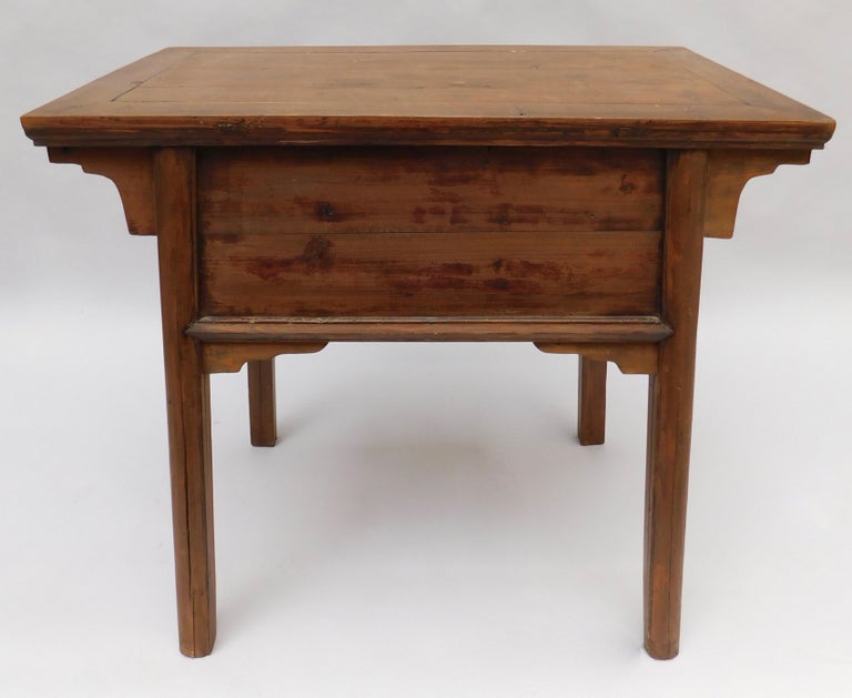 Provincial Chinese Offering Table with Two Drawers For Sale at 1stDibs