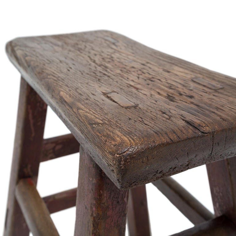 Provincial Chinese Splayed Leg Stool, circa 1900 For Sale at 1stDibs